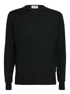 John Smedley Lundy Merino Wool Sweater - Black