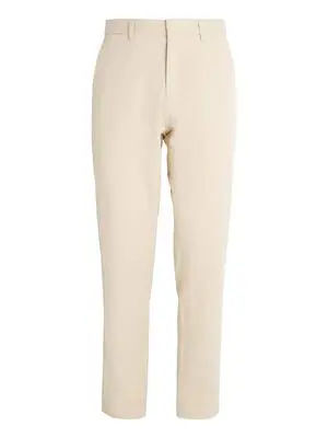 Vince Cotton Owen Straight Trousers - Beige
