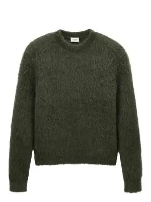 Saint Laurent Brushed Mohair-blend Sweater - Green