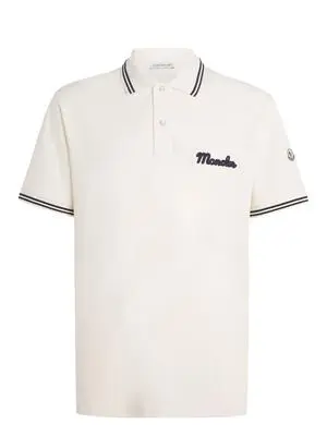 Moncler Cotton Logo Polo Shirt - White
