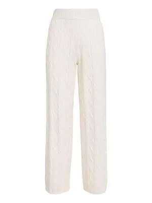 SKIMS Cable-knit Trousers - Ivory
