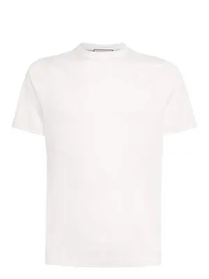Canali Cotton Double-neck T-shirt - White