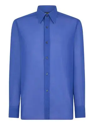 TOM FORD Cotton Voile Shirt - Blue