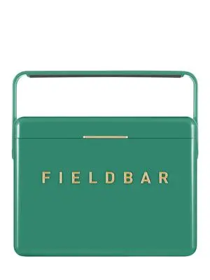 FIELDBAR Fieldbar Mini Bar Cooler Box With Leather Sling Green
