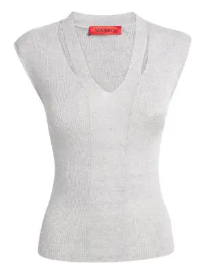 Max & Co. Knitted Cut-out Top - Grey