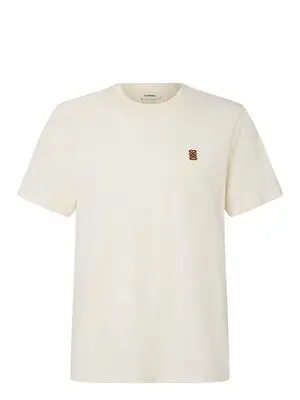 Sandro Cotton Logo-patch T-shirt - Beige