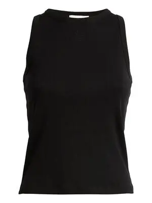 Sandro Ribbed Tank Top - Black