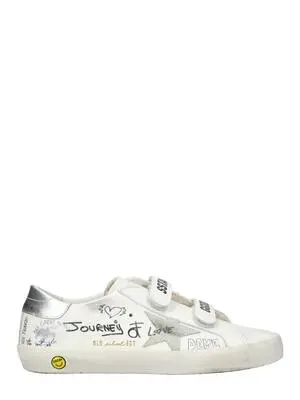 GOLDEN GOOSE Leather Old School Sneakers - White