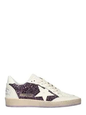 GOLDEN GOOSE Ball Star Glitter Sneakers - Purple