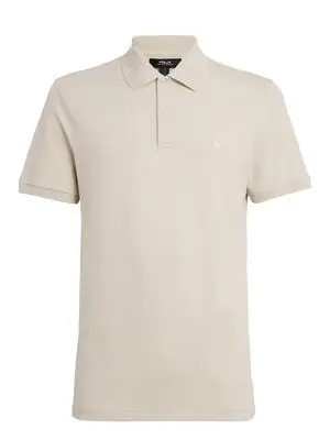 Rlx Ralph Lauren Stretch-cotton Performance Tailored Polo Shirt - Beige