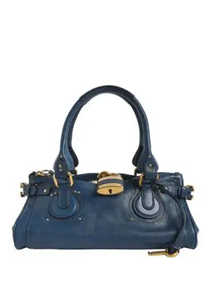 Chloé Leather Paddington Top-handle Bag - Blue