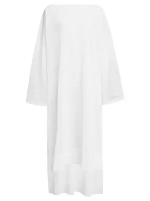 Alaïa Linen-silk Kaftan Dress - White