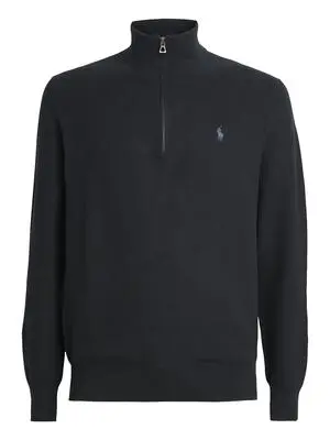 Polo Ralph Lauren Cotton Half-zip Sweater - Black