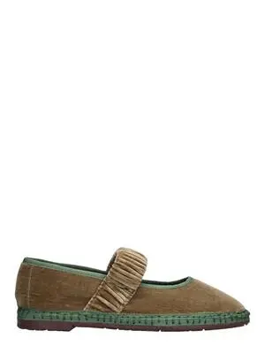 FLABELUS Velvet Mafalda Espadrilles - Green