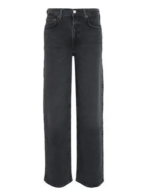 AGOLDE Harper Mid-rise Straight Jeans - Black