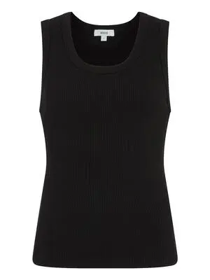 AGOLDE Poppy Ribbed Tank Top - Black