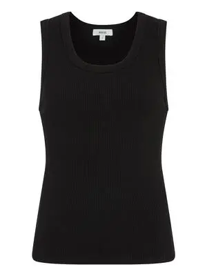 AGOLDE Poppy Ribbed Tank Top - Black