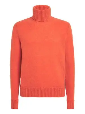 Moncler Wool-blend Rollneck Sweater - Orange