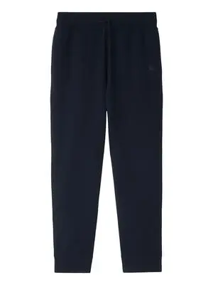Burberry Cashmere-blend Logo Sweatpants - Navy