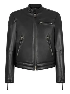 TOM FORD Leather Biker Jacket - Black