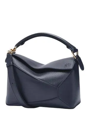 Loewe Small Puzzle Edge Top-handle Bag - Navy