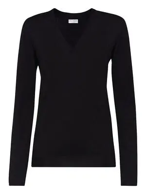 Brunello Cucinelli Cashmere-silk-blend Sweater - Black