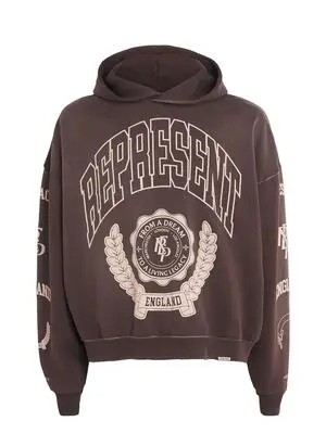 REPRESENT Cotton Legacy Crest Hoodie - Burgundy