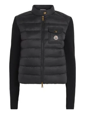 Moncler Paneled Cardigan - Black