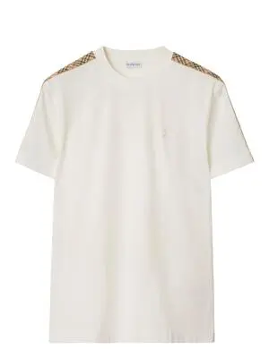 Burberry Check-trim T-shirt - Ivory