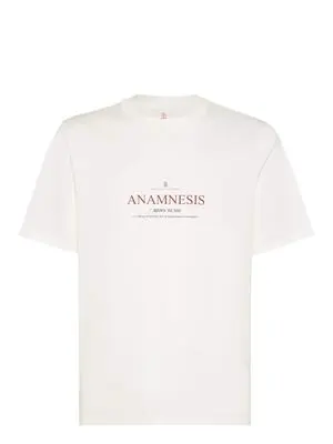 Brunello Cucinelli Cotton Anamnesis Print T-shirt - White