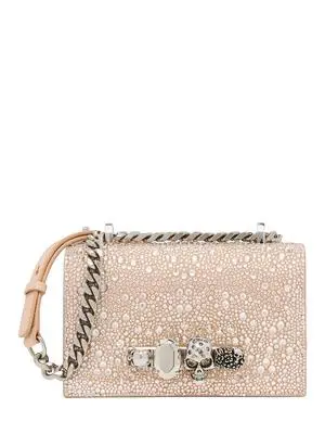 Alexander McQueen Mini Leather Jewelled Satchel - Purple