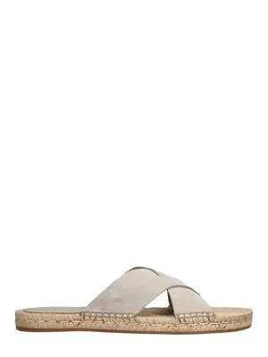 Zegna Suede Espadrille Sandals Grey