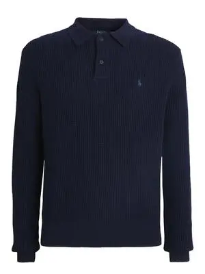 Polo Ralph Lauren Wool-cotton Polo Sweater - Navy