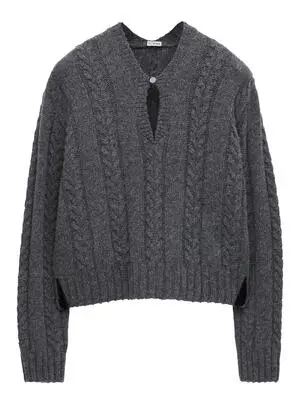 Loewe Wool Cable-knit Sweater - Grey