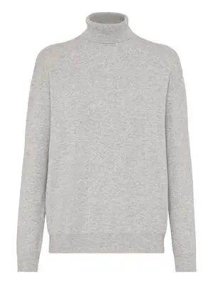 Brunello Cucinelli Cashmere High-neck Sweater - Grey