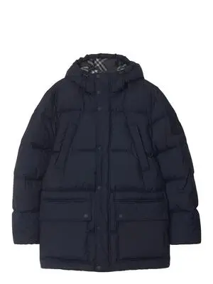 Burberry Hooded Down Puffer Jacket - Navy