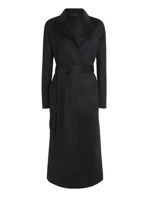 Brioni Cashmere Wrap Coat - Black