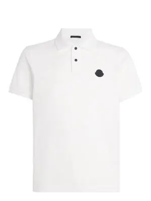 Moncler Cotton Logo Polo Shirt - White