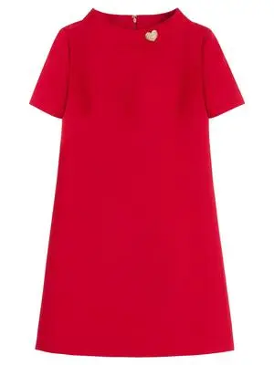 Valentino Garavani Wool-silk Embellished Mini Dress - Red