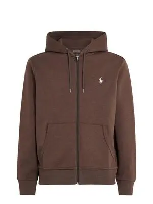 Polo Ralph Lauren Tech Knit Zip-up Hoodie - Brown