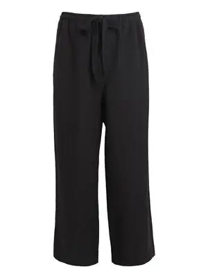 Commas Linen Wide-leg Trousers - Black