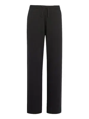 Harrods Cashmere Wide-Leg Sweatpants Black