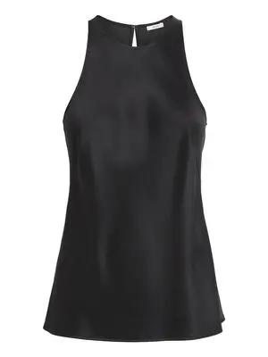 JOSEPH Satin Sleeveless Top - Black