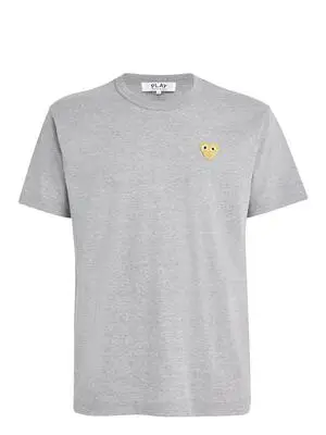 Play Comme Des Garcon Heart Logo T-shirt Grey