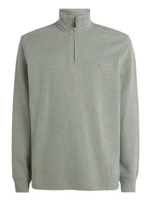 Polo Ralph Lauren Cotton Quarter-zip Sweater - Green