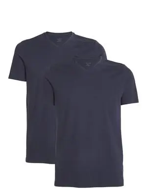 Falke Cotton-blend Daily Comfort T-shirt - Navy