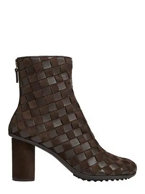 Bottega Veneta Leather Atomic Ankle Boots 75 - Brown