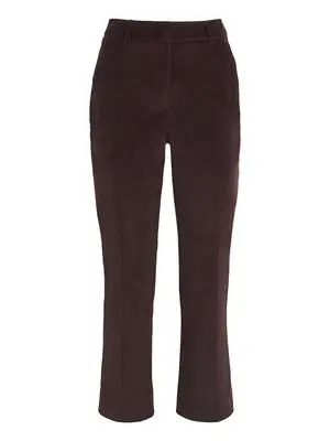 Max Mara Corduroy Straight Trousers - Purple