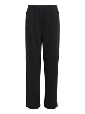 SKIMS Cotton-blend Fleece Straight Leg Sweatpants - Black