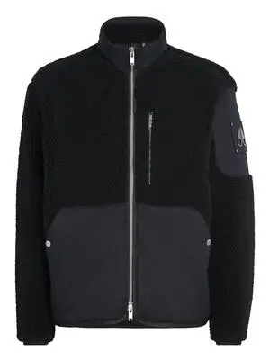 Moose Knuckles Fleece-trim Zip-up Jacket - Black